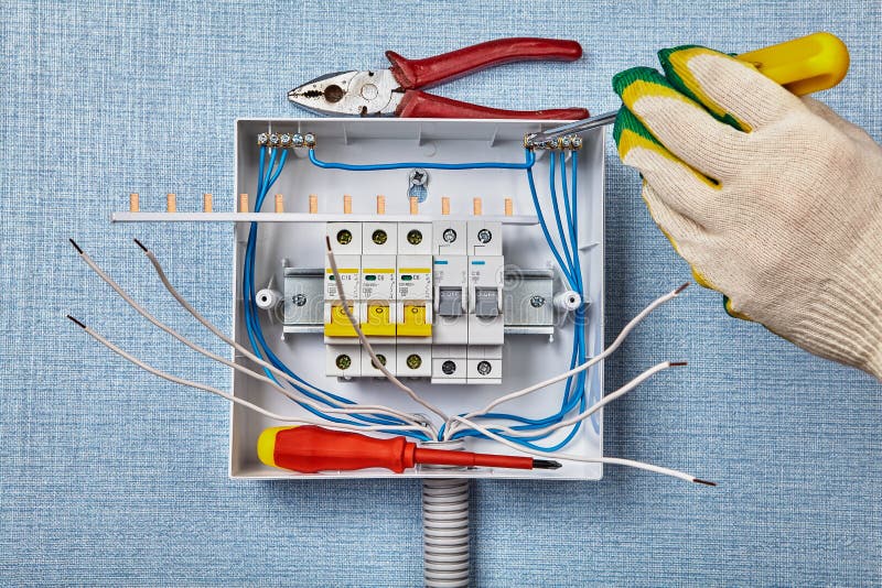 Consumer Unit Fuse Box Wiring Diagram Stock Image - Image of install ... Consumer Unit Fuse Box Wiring Diagram Stock Image - Image of install ...