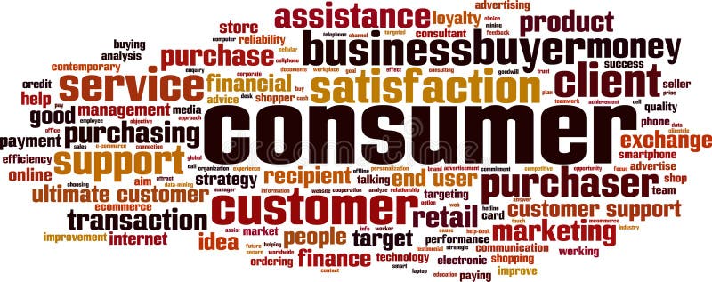 Consumer word cloud stock vector. Illustration of service - 274154379