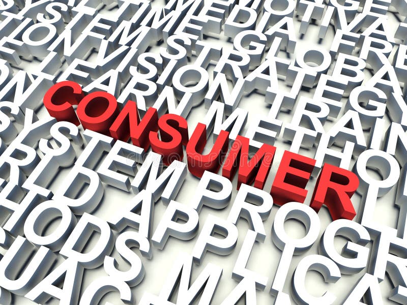 Consumer Word and Target Illustration Design Stock Illustration ...