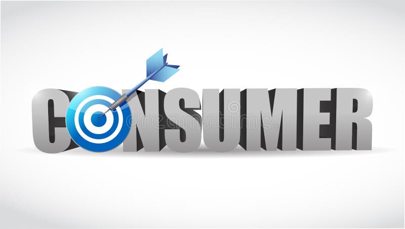 Consumer word cloud stock illustration. Illustration of communication ...