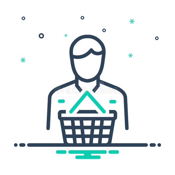 Mix Icon for Consumers, Buyer and Customer Stock Vector - Illustration ...