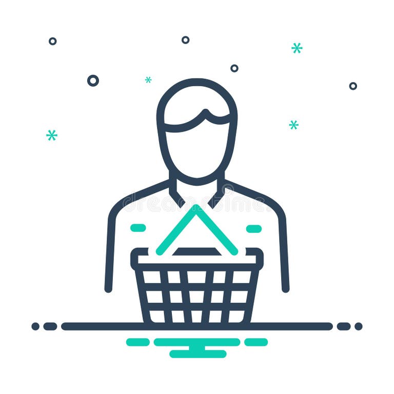 Mix Icon for Consumers, Buyer and Customer Stock Vector - Illustration ...