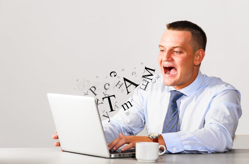 Consuming information stock image. Image of notebook - 27247933