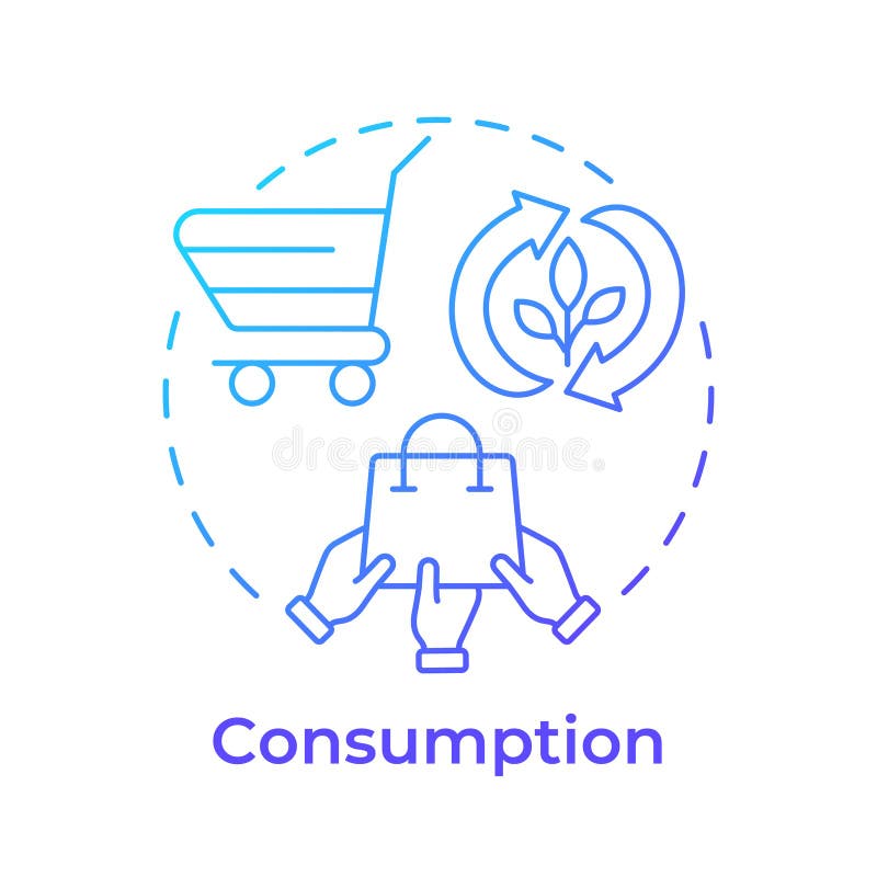 Consumption Blue Gradient Concept Icon Stock Vector - Illustration of ...