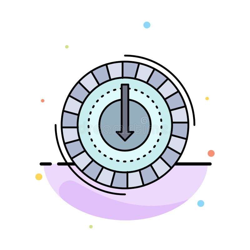 Consumption, Cost, Expense, Lower, Reduce Flat Color Icon Vector Stock ...