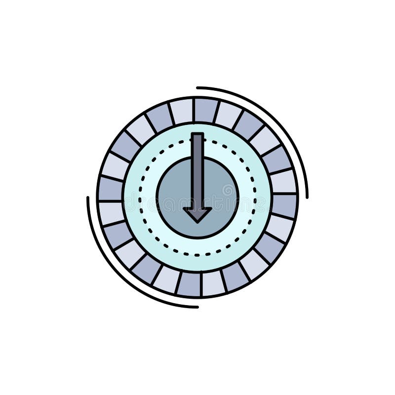 Consumption, Cost, Expense, Lower, Reduce Flat Color Icon Vector Stock ...