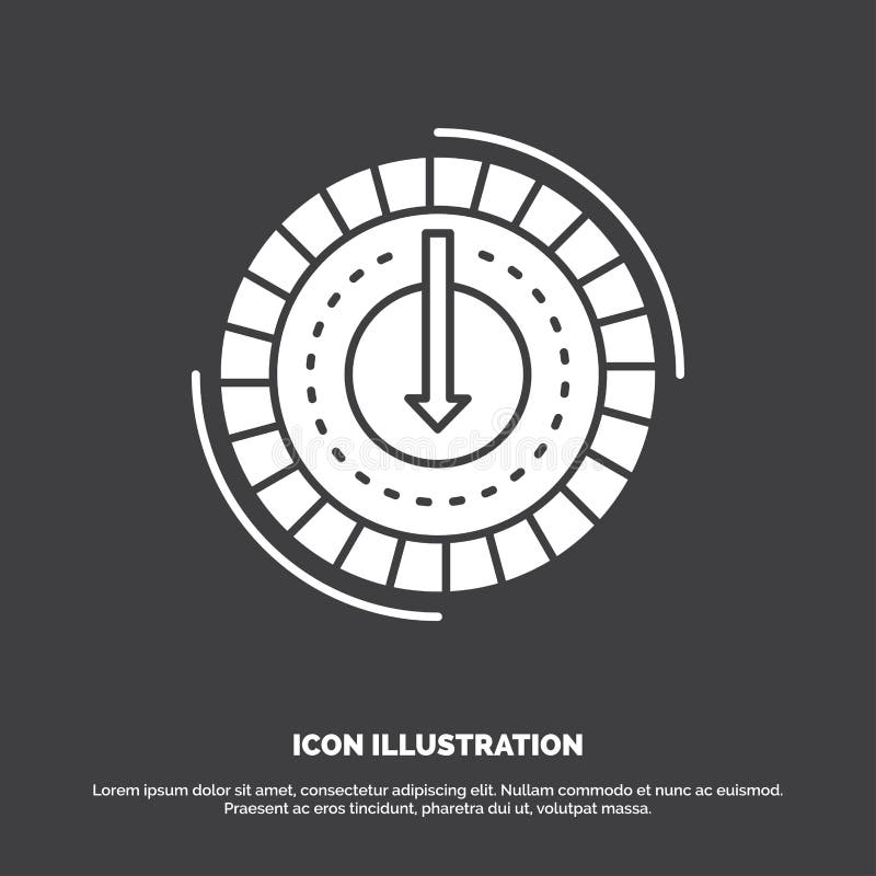 Consumption, Cost, Expense, Lower, Reduce Icon. Glyph Vector Symbol for ...