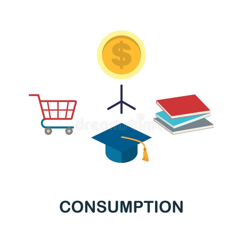 Consumption Icon. Simple Element from Economic Collection. Creative ...