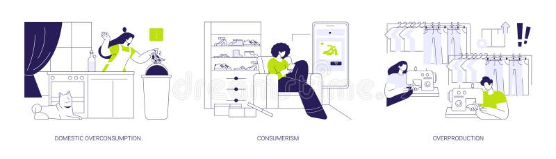 Consumption Problems Abstract Concept Vector Illustrations. Stock ...