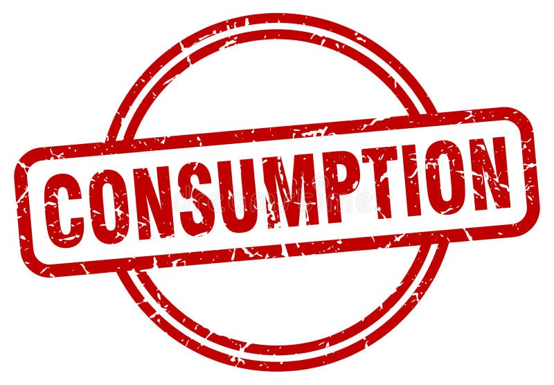 Consumption Stamp. Consumption Round Vintage Grunge Label Stock Vector ...