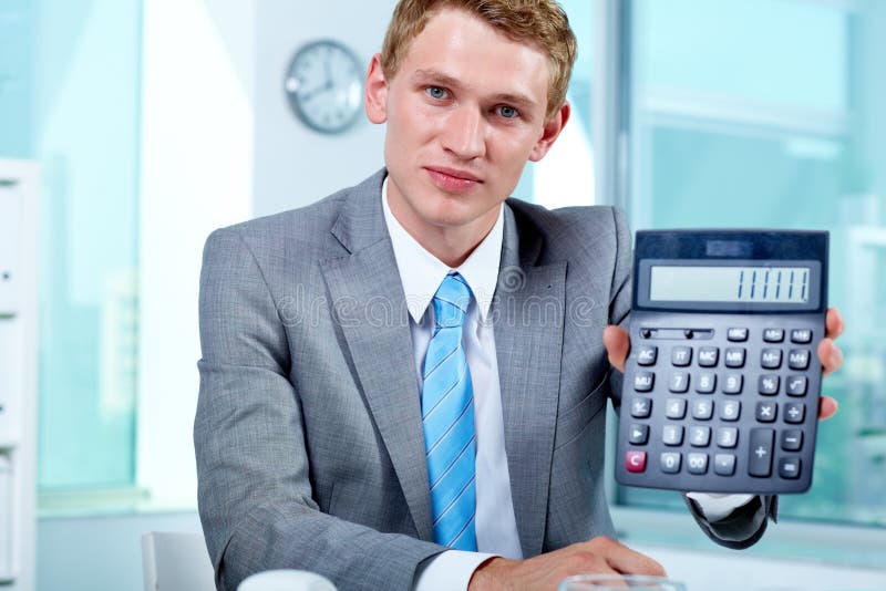 Contabilista Com Calculadora Foto de Stock - Imagem de profissional ...