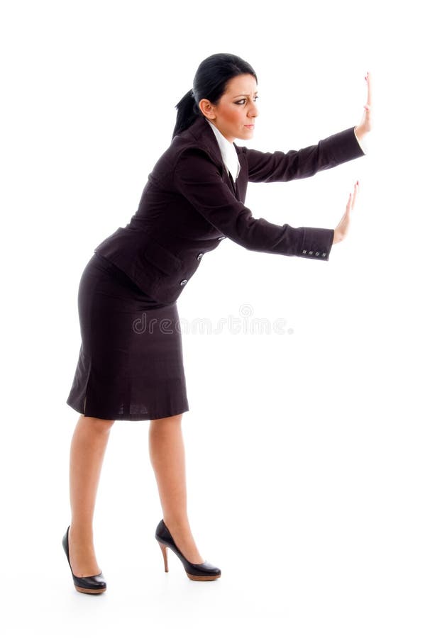 Contable Que Muestra Parando Gesto Foto de archivo - Imagen de concepto ...