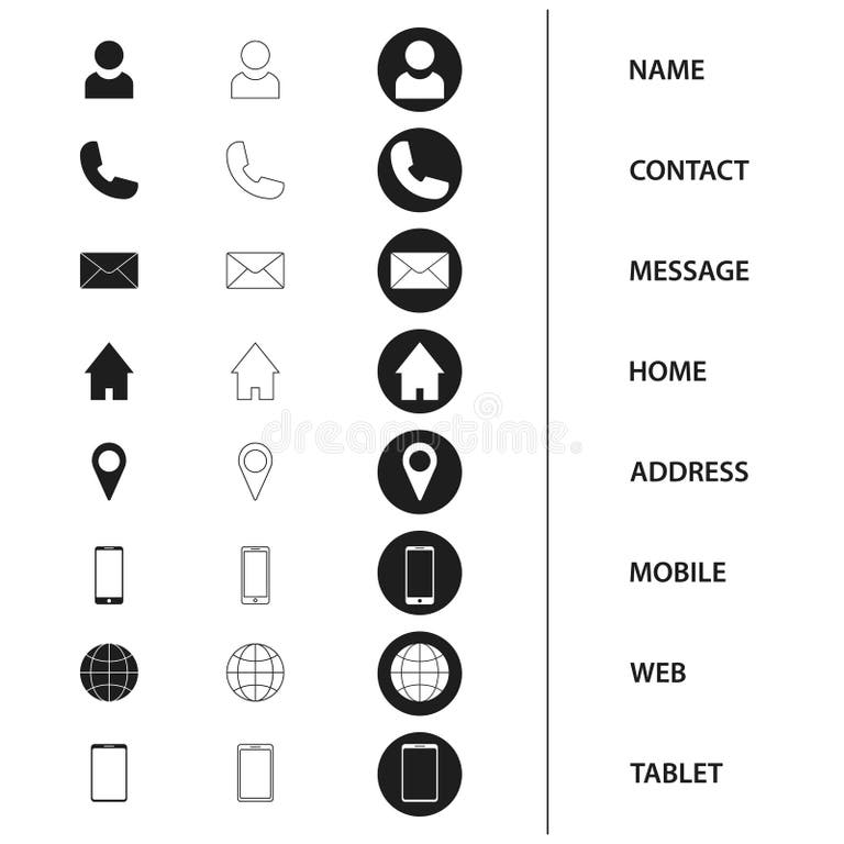 Contact Icons Line Art Stock Illustrations – 78,031 Contact Icons Line ...