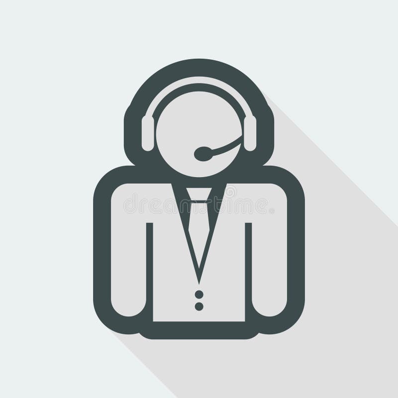 Contact assistance icon stock vector. Illustration of agent - 117823236