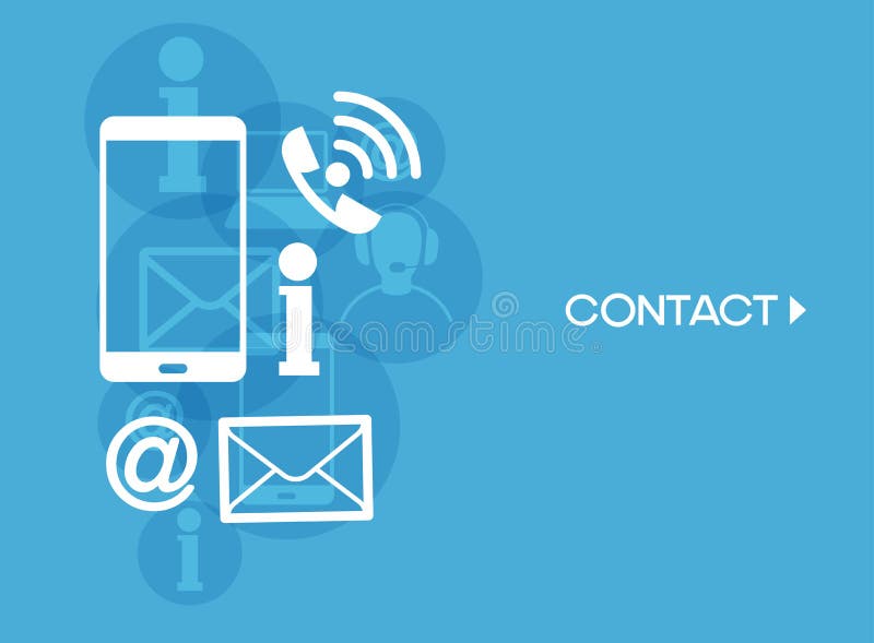 Contact Us Background Pattern Blue Stock Illustration - Illustration of ...