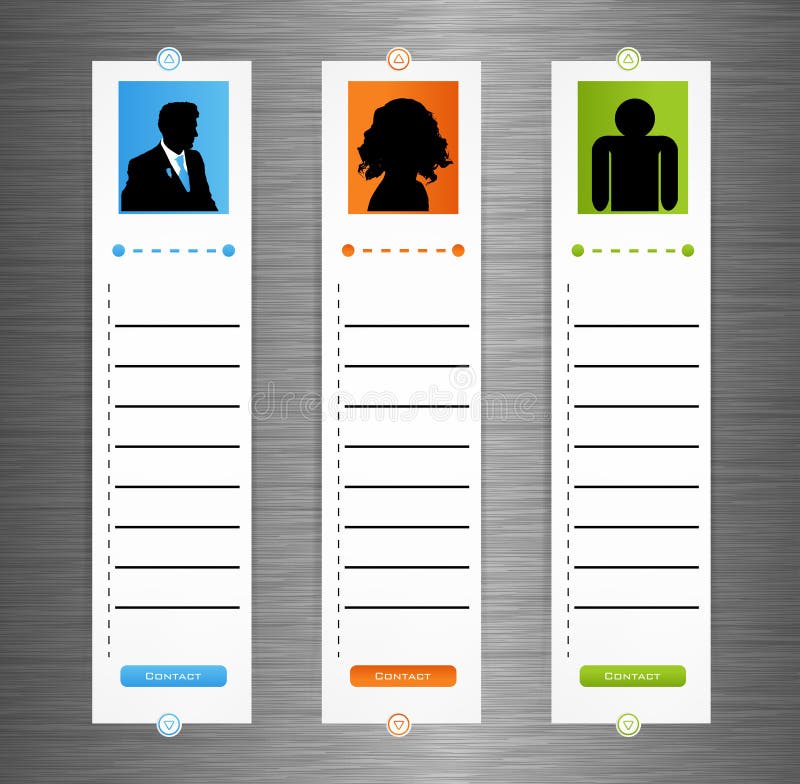 Contact banner set stock vector. Illustration of concept - 24909714