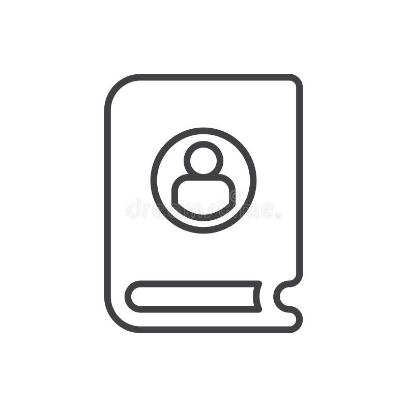 Contact Book Icon stock illustration. Illustration of sign - 393359970