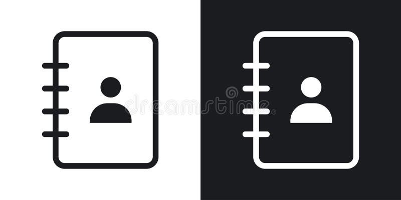 Contact book icon vector stock vector. Illustration of icons - 348262475
