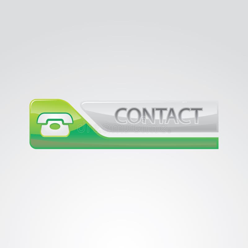 Contact Button. Vector Illustration Decorative Design Stock Vector ...