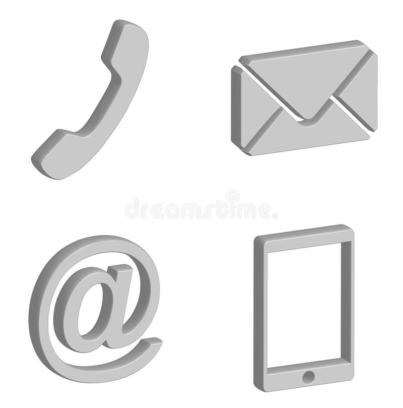 Contact Buttons Set - Email, Envelope, Phone, Mobi Stock Vector ...