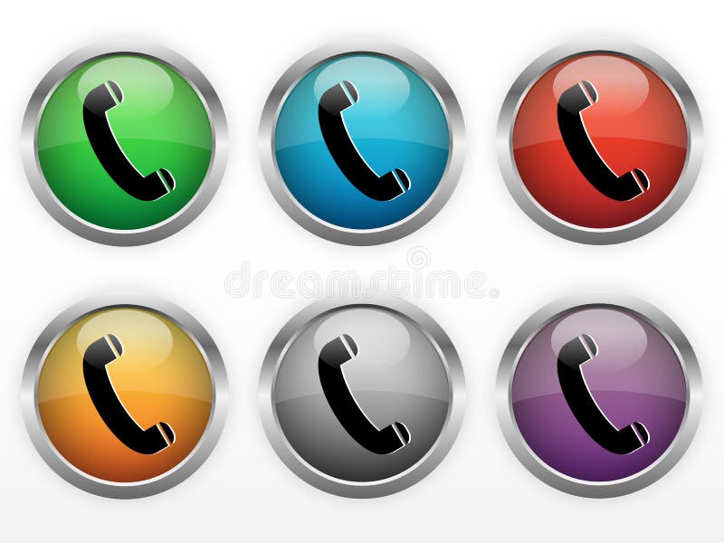 Contact buttons stock vector. Illustration of address - 30122618