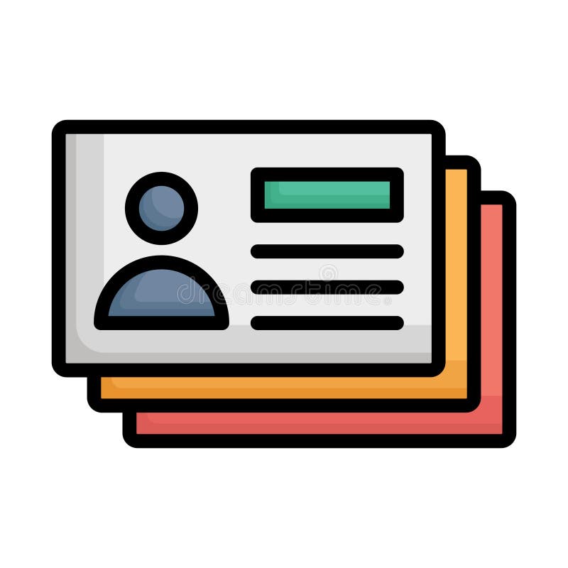 Contact Card, Contacts, Vector Icon Which Can Easily Modify Stock ...