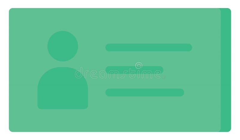 Contact card, icon stock vector. Illustration of avatar - 260372505