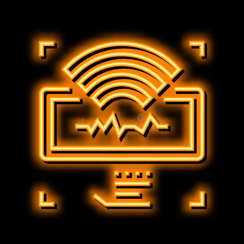 Contact of Communication Neon Glow Icon Illustration Stock Vector ...