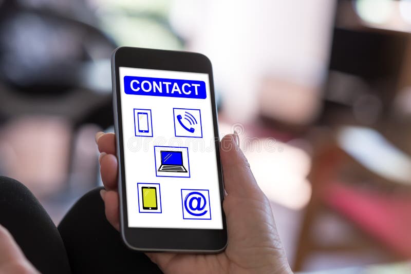 Contact Concept on a Smartphone Stock Image - Image of support ...