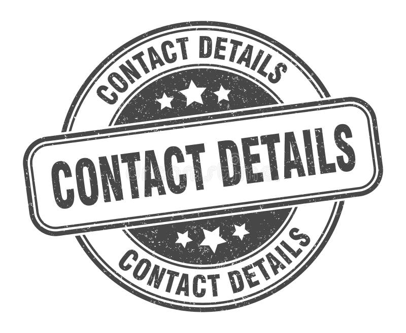 Contact Details Stamp. Contact Details Label. Round Grunge Sign Stock ...