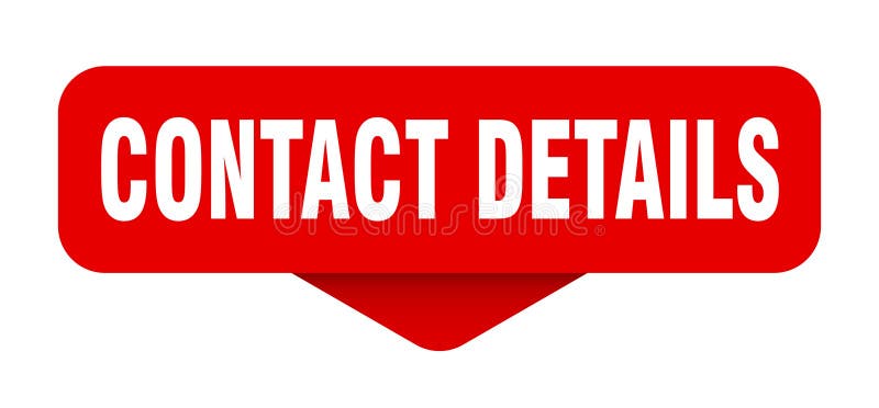Contact Details Sticker. Contact Details Sign on Transparent Background ...