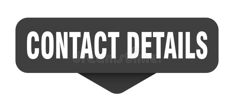 Contact Details Sticker. Contact Details Sign on Transparent Background ...