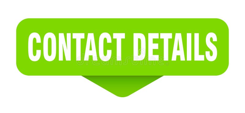 Contact Details Sticker. Contact Details Sign on Transparent Background ...
