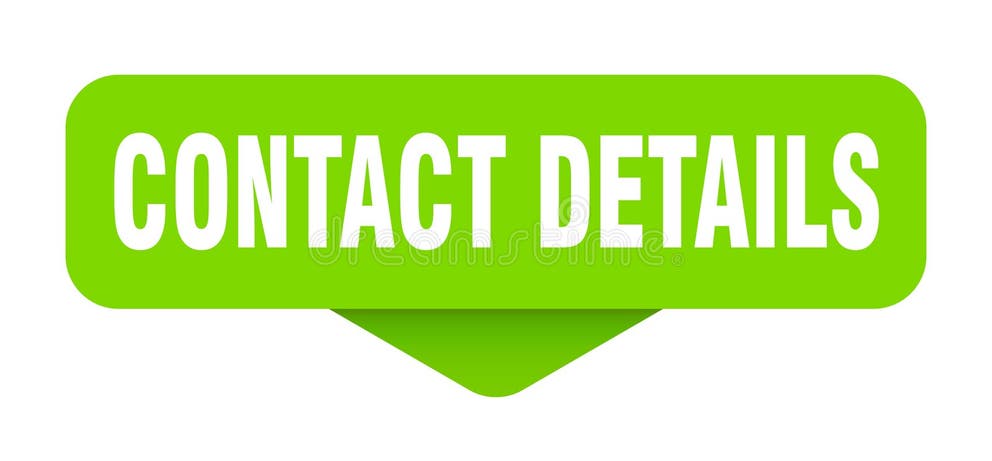 Contact Details Sticker. Contact Details Sign on Transparent Background ...