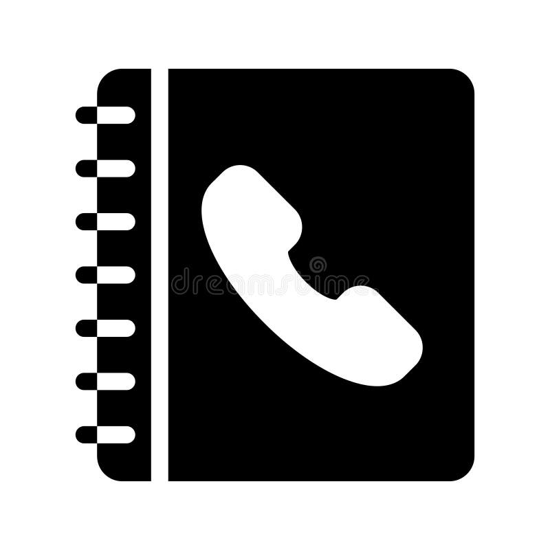 Contact Flat Glyps Vector Icon Stock Vector - Illustration of flat ...