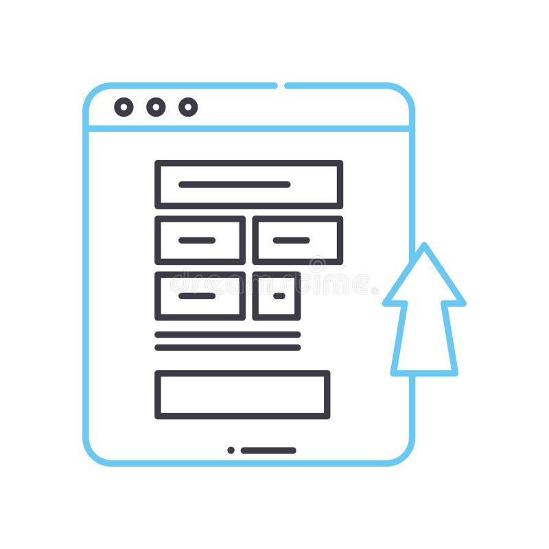 Contact Form Line Icon, Outline Symbol, Vector Illustration, Concept ...