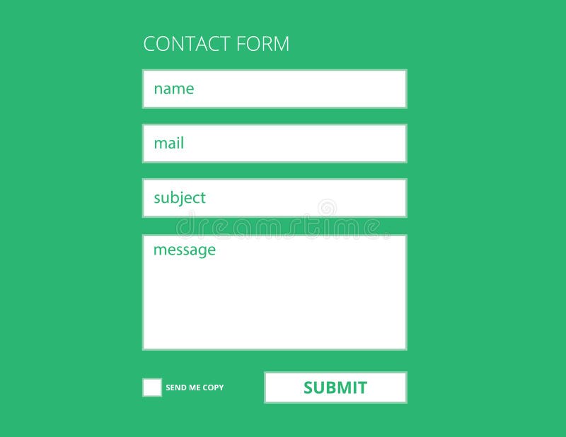Contact Us Form. Get in Touch with Us. Template Window for User To ...