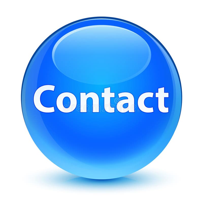 Contact Glassy Cyan Blue Round Button Stock Illustration - Illustration ...