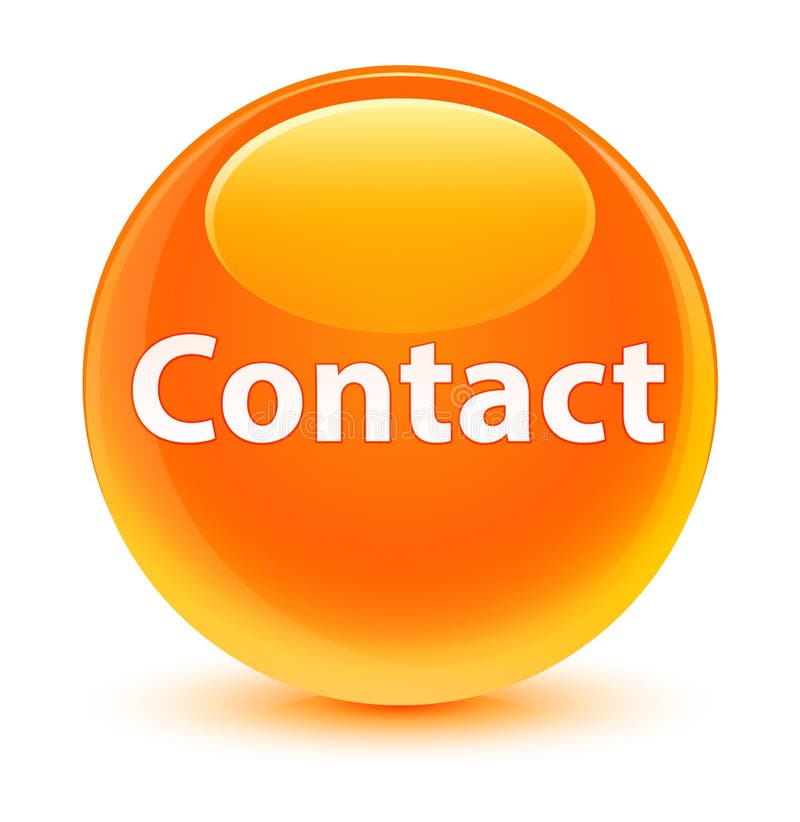 Contact Glassy Orange Round Button Stock Illustration - Illustration of ...
