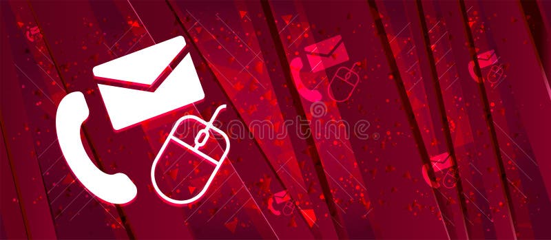 Contact Us Abstract Digital Banner Yellow Background Stock Illustration ...