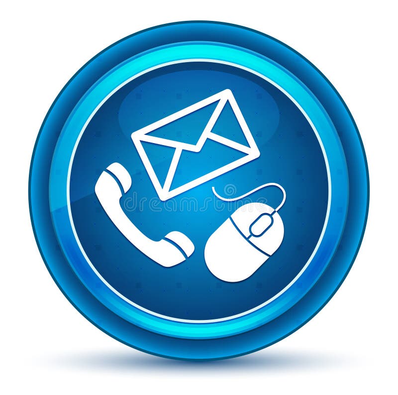 Contact Us Round Blue Push Button Stock Illustration - Illustration of ...