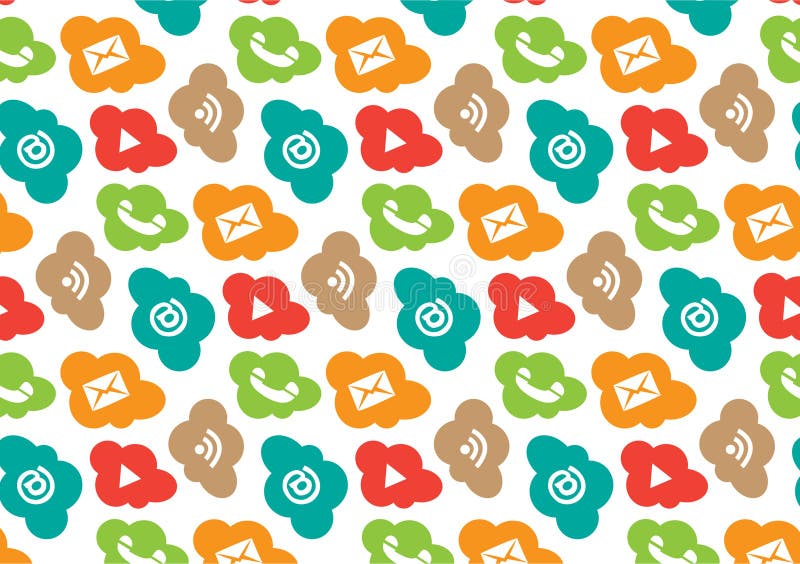 Contact Icon Pattern Shaped Background for Design Layouts Stock ...