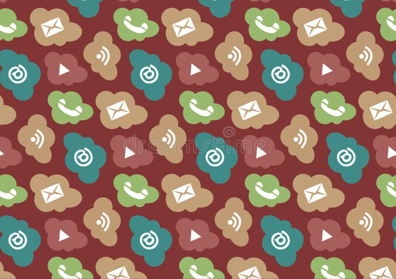 Contact Icon Pattern Shaped Background for Design Layouts Stock ...