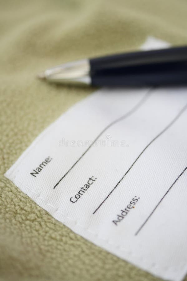 Contact Information Form with Blank Fields for Details Stock Photo ...