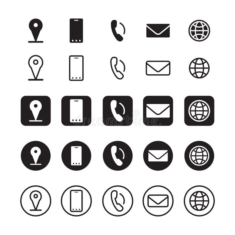 Resume Icons Pack. CV Career Related Icon Signs. Bullet Heading ...