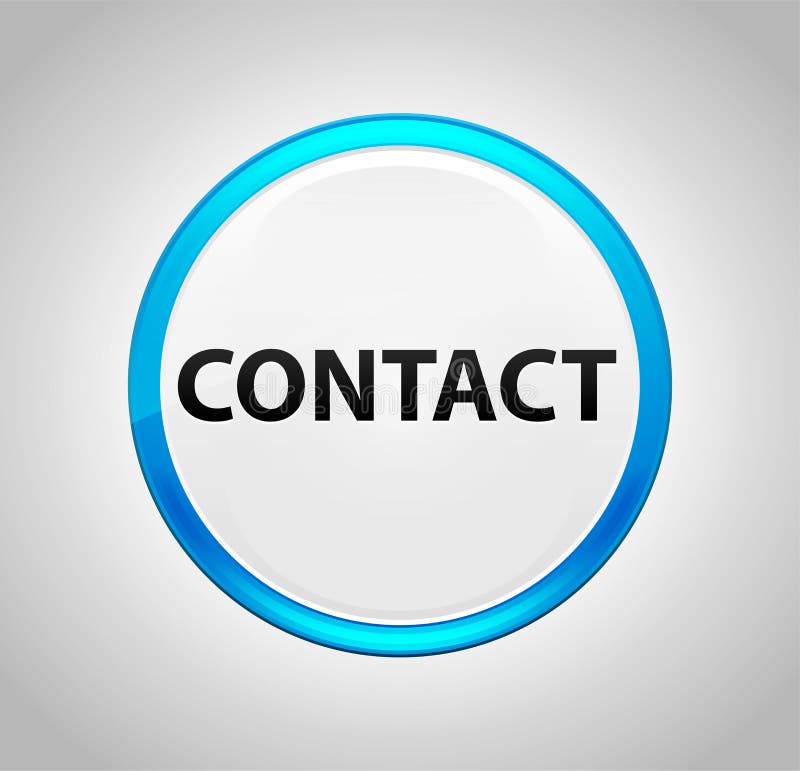 Contact Round Blue Push Button Stock Illustration - Illustration of ...