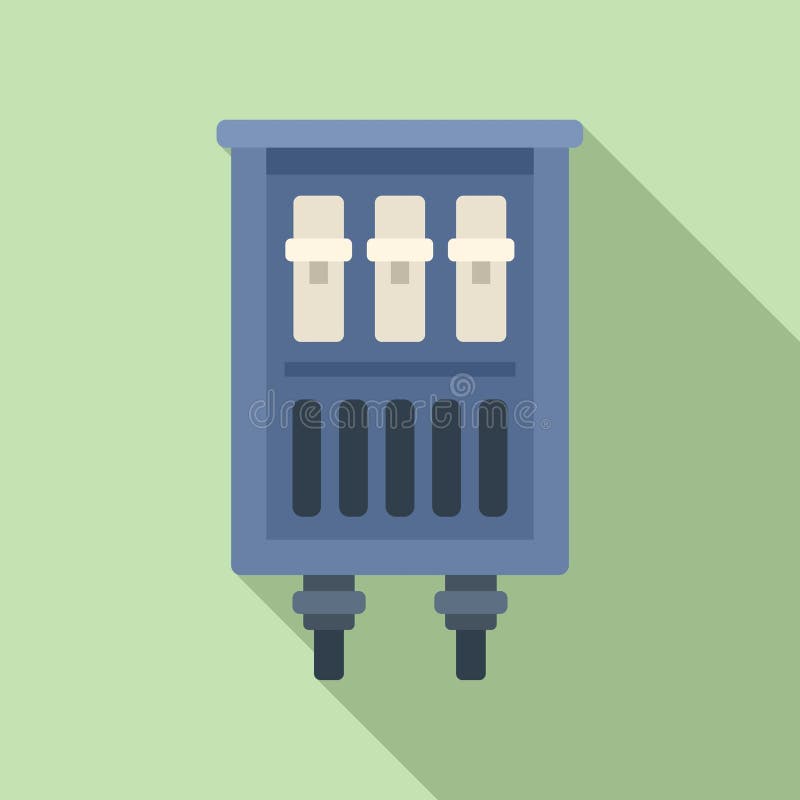 Contact Junction Box Icon Flat Vector. Electric Switch Stock Vector ...