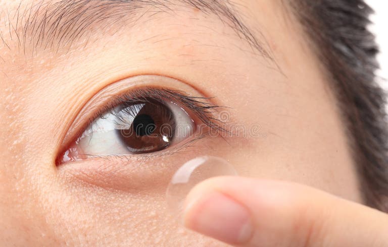 Contact lens stock photo. Image of human, person, transparent - 26180890