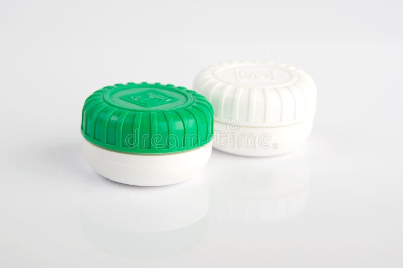 Contact lens case stock image. Image of white, optician - 8969095