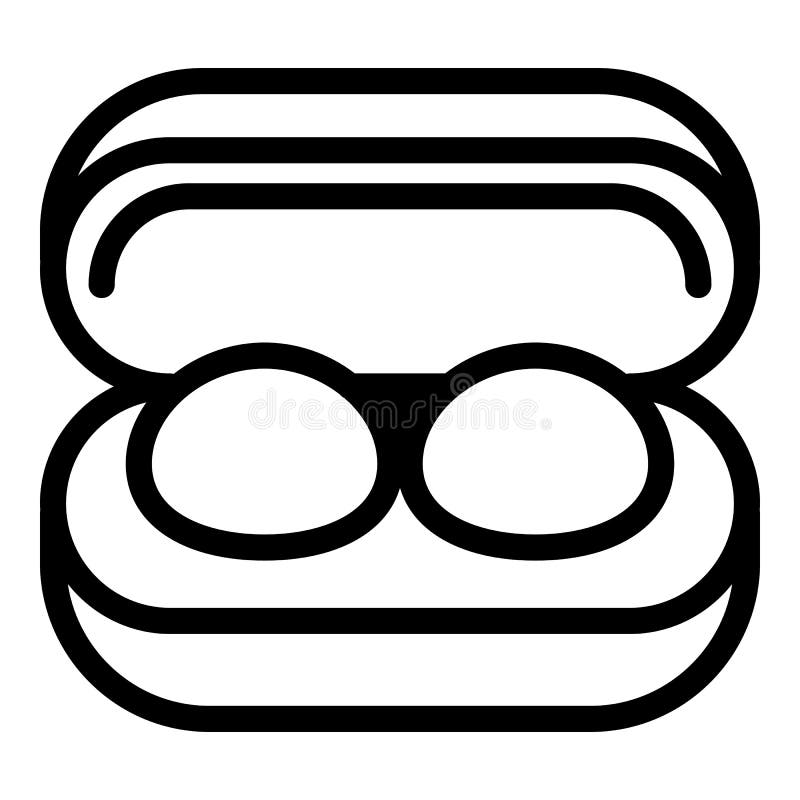 Contact Lens Case Icon, Outline Style Stock Vector - Illustration of ...